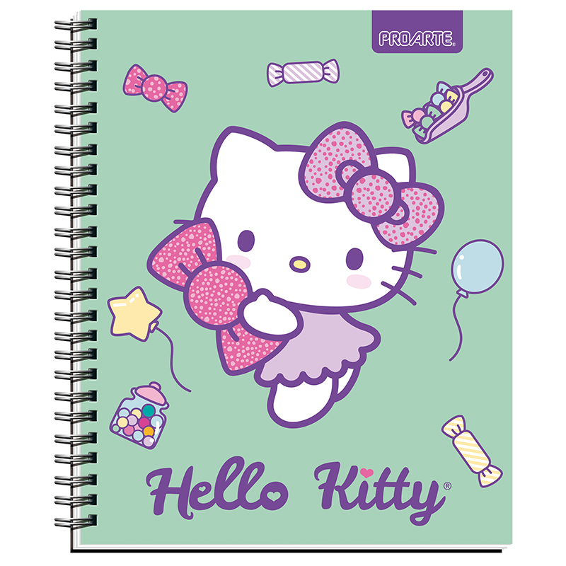 Cuaderno Universitario 100hjs Mat 7mm Hello Kitty Tapa Dura Proarte ...